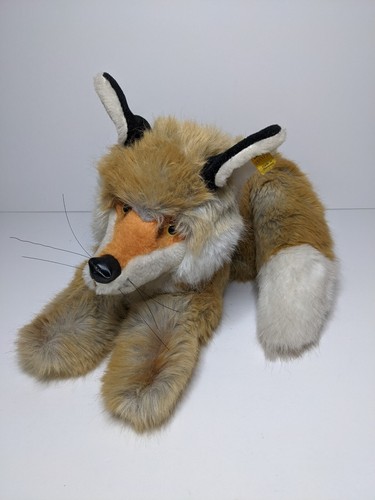 Vintage Steiff Mohair Fox 288/35 Large Stuffed Plush Germany RARE 1970 ...