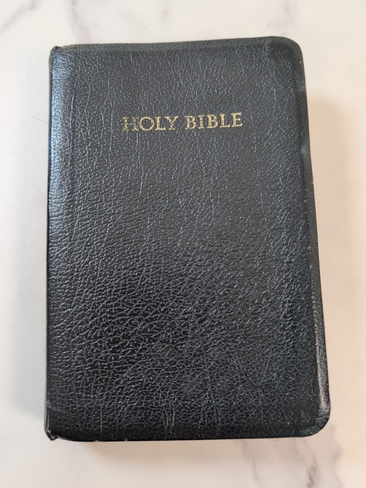 Holy Bible New King James Version NKJV Compact Black Bonded Leather ...