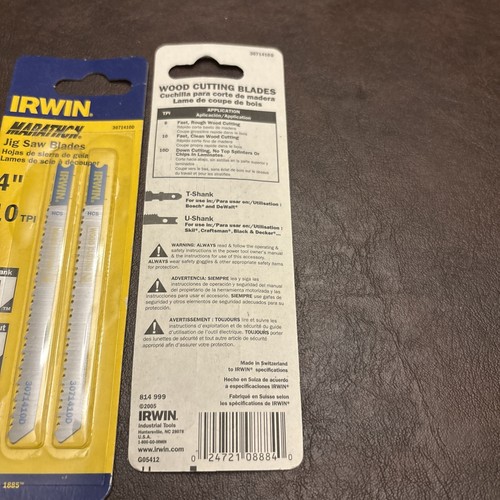 Irwin Marathon 4 in. Carbon Steel U-Shank Jig Saw Blade 10 TPI 4 pk | eBay