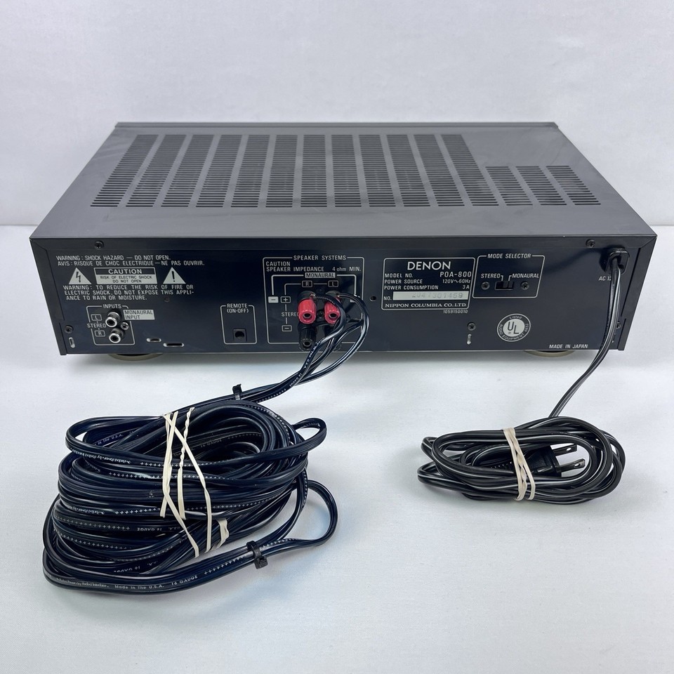 Vintage DENON POA-800 Precision Audio Component Stereo-Monaural Power Amplifier | eBay