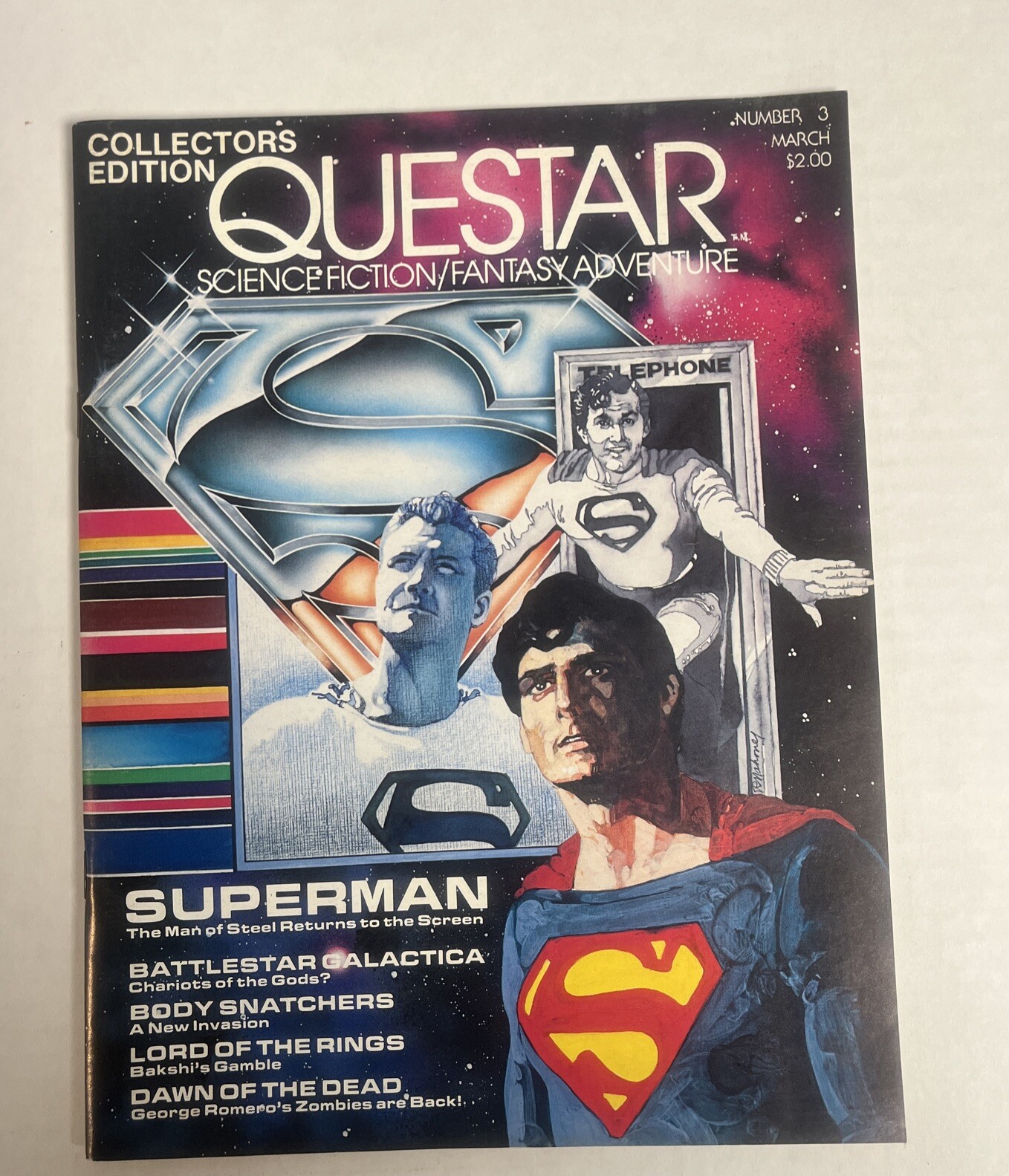 March 1979 Issue #3 Questar Magazine Superman Cover Collectors Edition ...