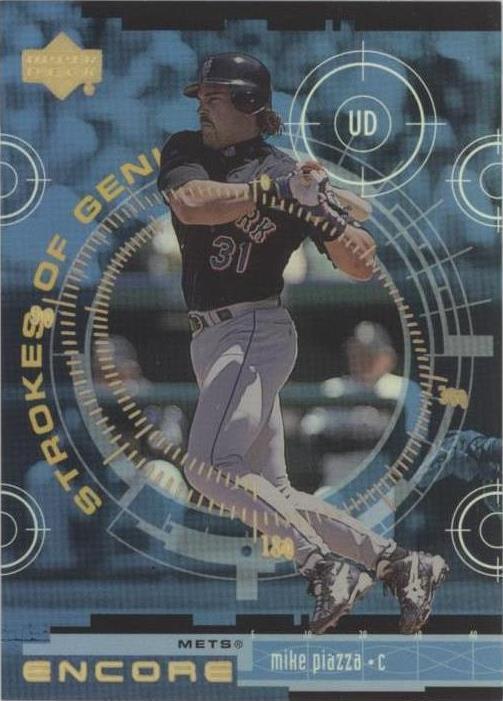 1999 Upper Deck Encore - Strokes of Genius Mike Piazza #168 Fx Gold ...
