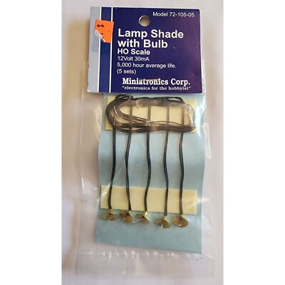 Miniatronics 72-105-05 HO Lamp Shade w/12 Volt 30Ma Light Bulb (Pack of ...