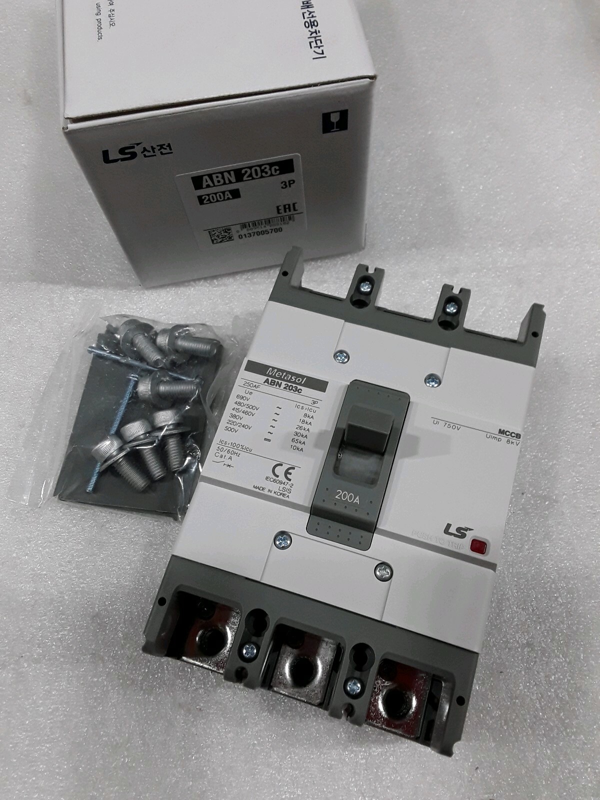 ABN203C-200 LS METASOL 3POLE 200 AMP UP TO 690V MAX NEW | eBay