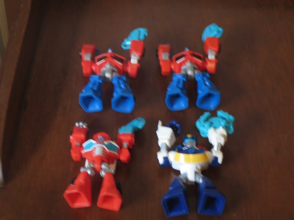 TRANSFORMERS RESCUE BOTS HEATWAVE,2 OPTIMUS PRIME & CHASE Playskool ...