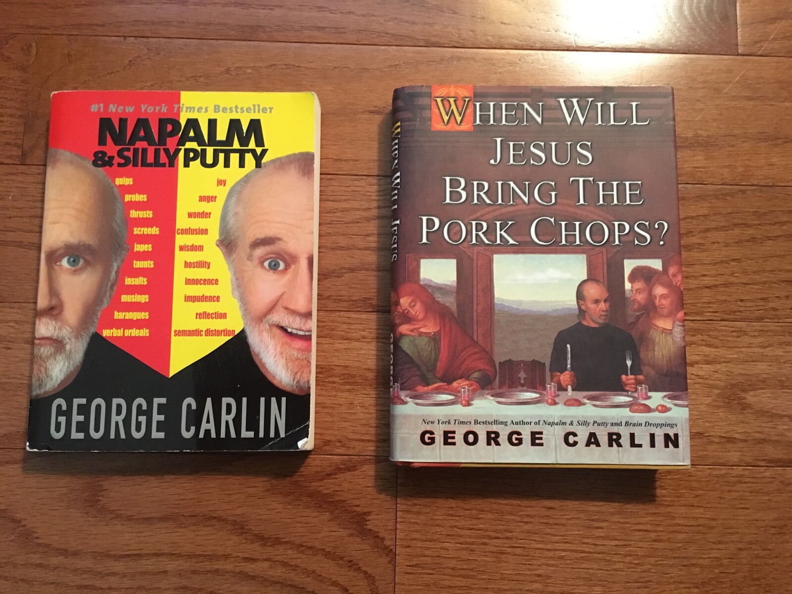 Lot of 2 George Carlin Books - Napalm & Silly Putty, Jesus Bring The ...