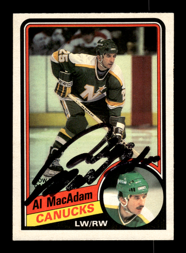 1984-85 O Pee Chee # 324 Al Macadam Autograph Signed Card Minnesota ...
