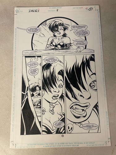 SCARE TACTICS #11 original comic art 1998 VAMPIRE SCREAM QUEEN BATMAN ...