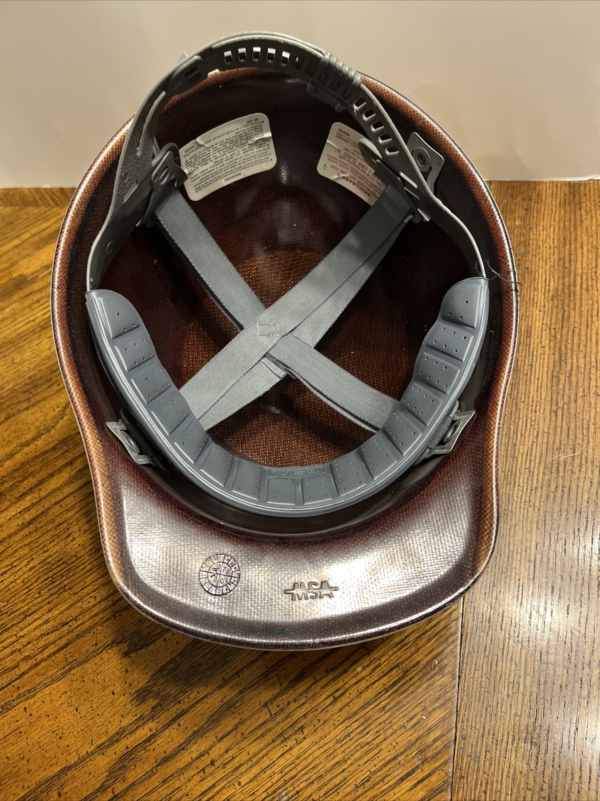 VTG 1969 Class A MSA Skullguard Hard hat Fiberglass Adjustable Republic ...