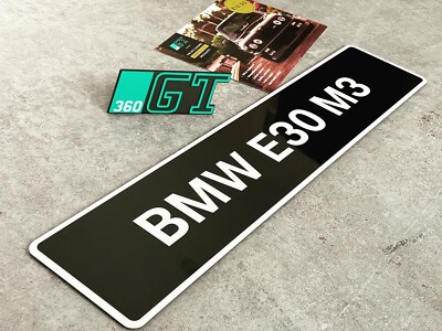 Pair Of VW BMW E30 M3 Dealership Style Number Show Plates MSport ...