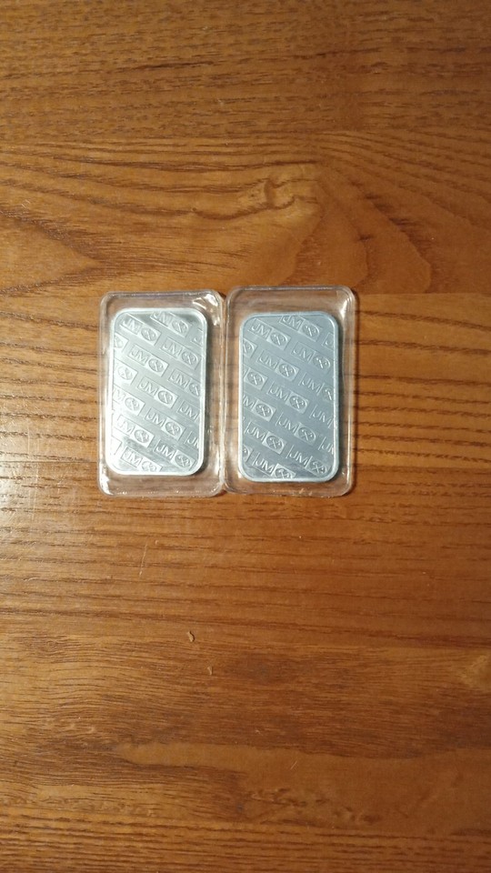 (2)-Ounce Silver Bar Johnson Matthey Consecutive #'s C521710-C521711 | eBay