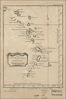 Poster, Many Sizes; Map Of Lesser Antilles 1764 In French | eBay