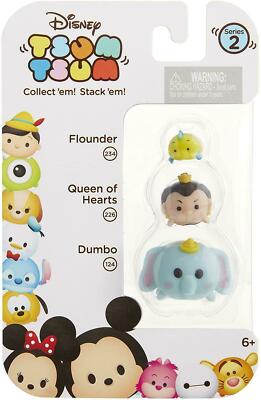 Disney Tsum Tsum Flounder Queen of Hearts Dumbo Series 2 3pk Figures | eBay
