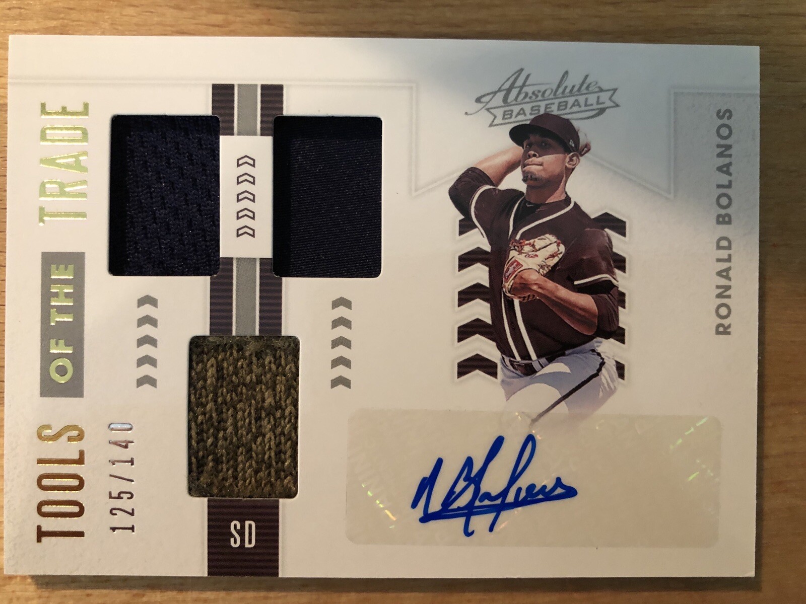 Ronald Bolanos 2020 Absolute TOTT Rookie Auto Triple Jersey Patch 125/ ...