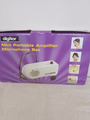 VINTAGE DIGITOR MINI PORTABLE AMPLIFIER MICROPHONE SET - VGC | eBay ...