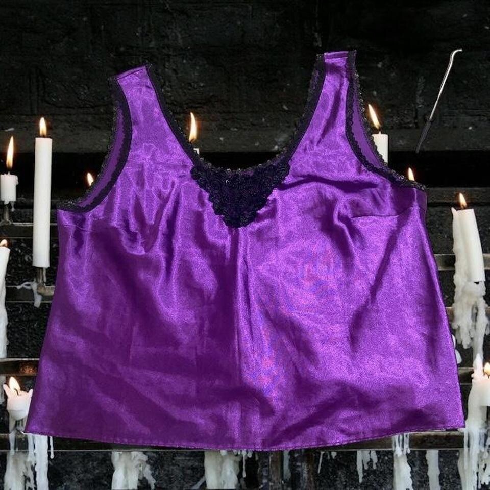 Vintage 1990s Ashley & Ames Plus Size Gothic Cami Top - Gem