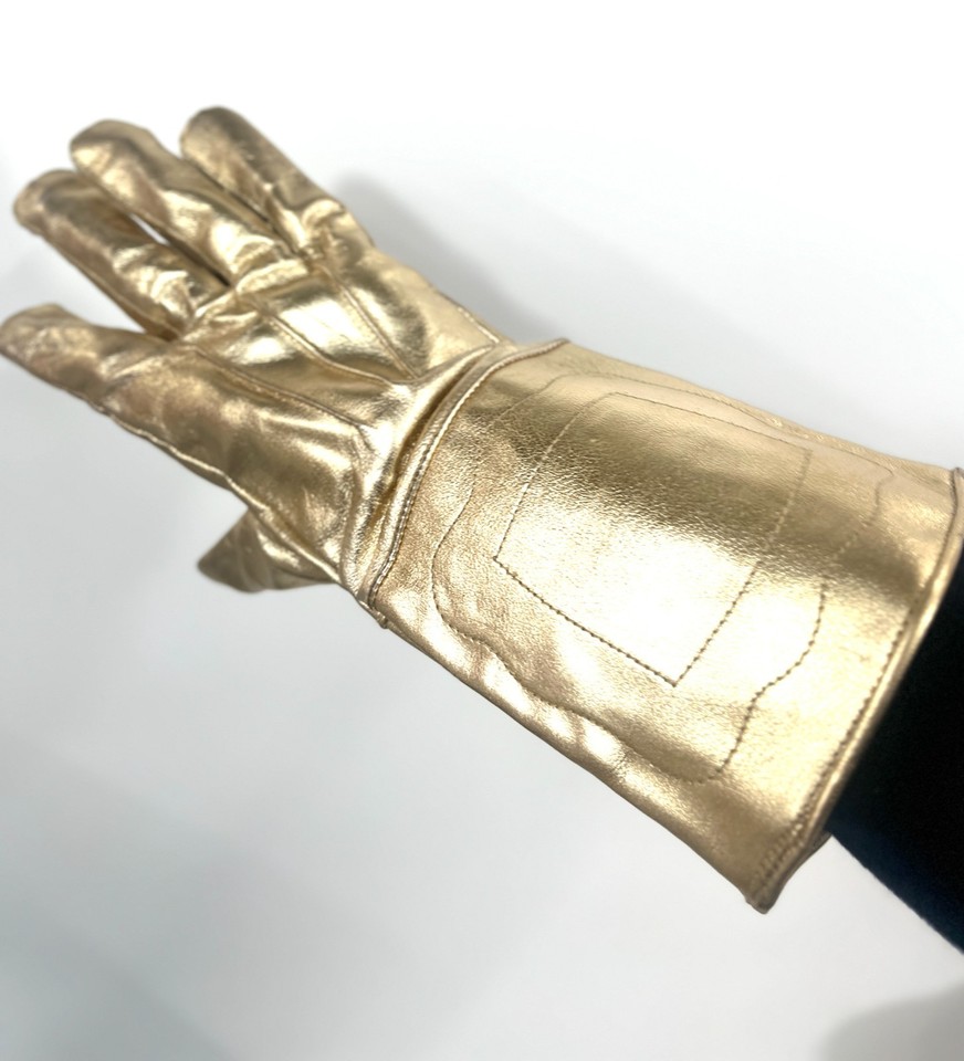 Civil War Era US Cavalry Style Gold Leather Gauntlet Gloves Horseman ...