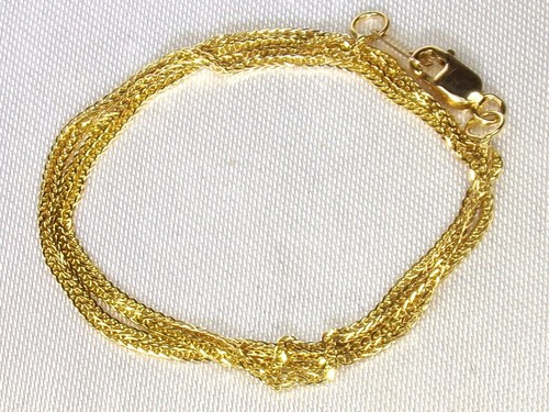 10k Yellow Gold .417 Fine Foxtail Style Chain 18" Necklace | eBay