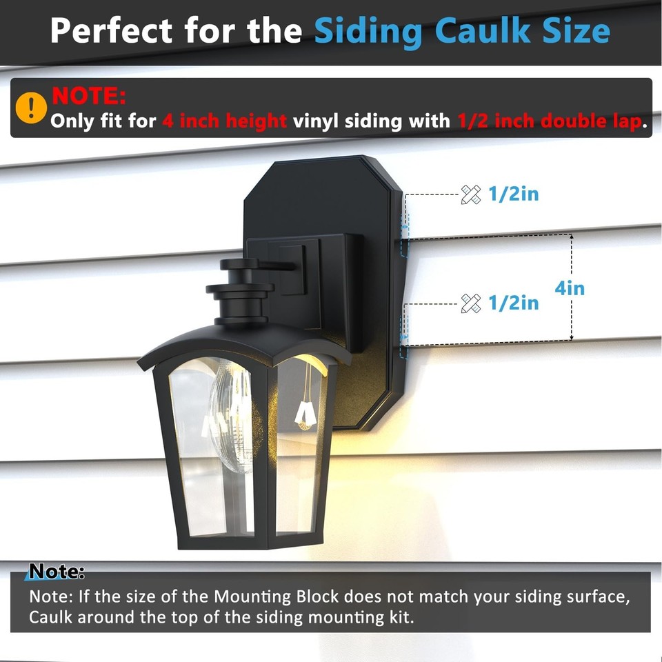 Siding Mounting Kit, Siding Mount Block, Outdoor Light Mounting Block ...