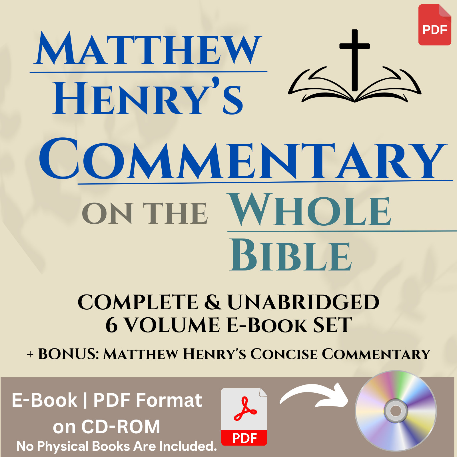 Matthew Henrys Complete Commentary Whole Bible (ALL 6 VOLUMES) PDF E ...