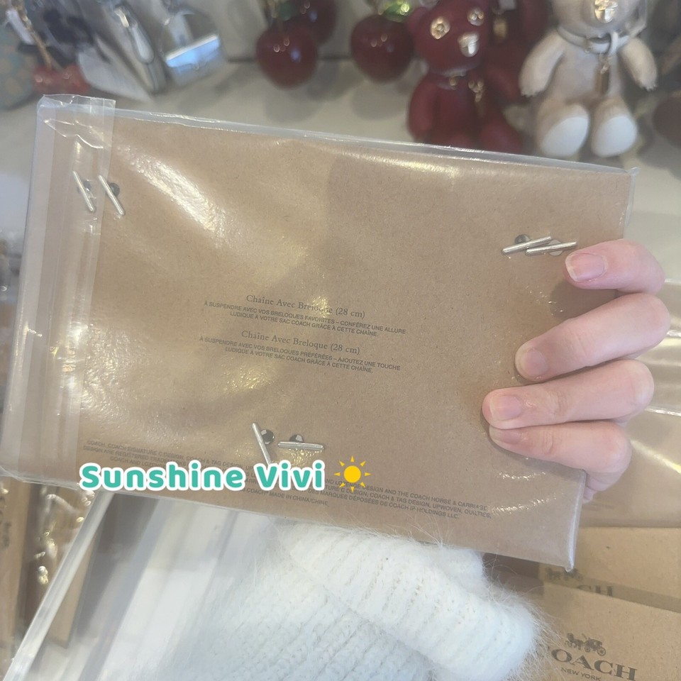 NEW Limited Coach Motif Extension Swagger Chain with Charms CW663 Gold ...