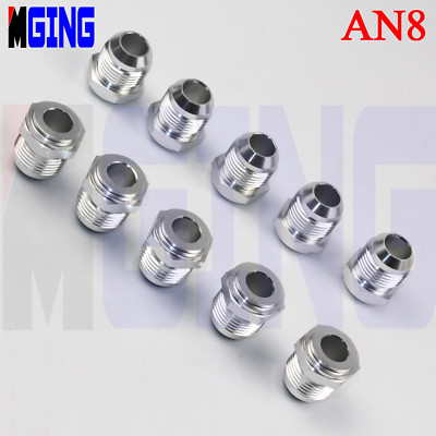 AN8 8AN 8-AN Aluminum Male Weld On Fuel Bung Fitting Adaptor Silver ...