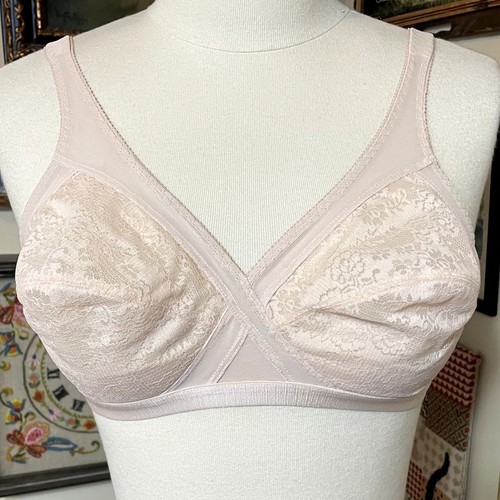 70s Vintage Deadstock Montgomery Ward Beige Lace Wireless Bra Size 40B ...