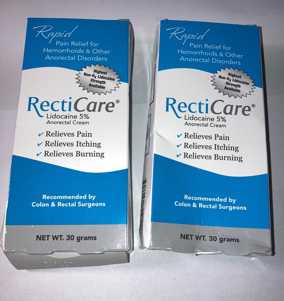 2 RectiCare Hemorrhoidal Cream 30 Grams Tube Exp: 10/2025 304960892300 ...