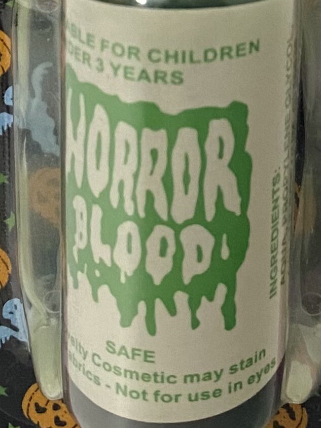 Vintage Halloween Fake Horror Green Vampire Monster Dragon Blood ...
