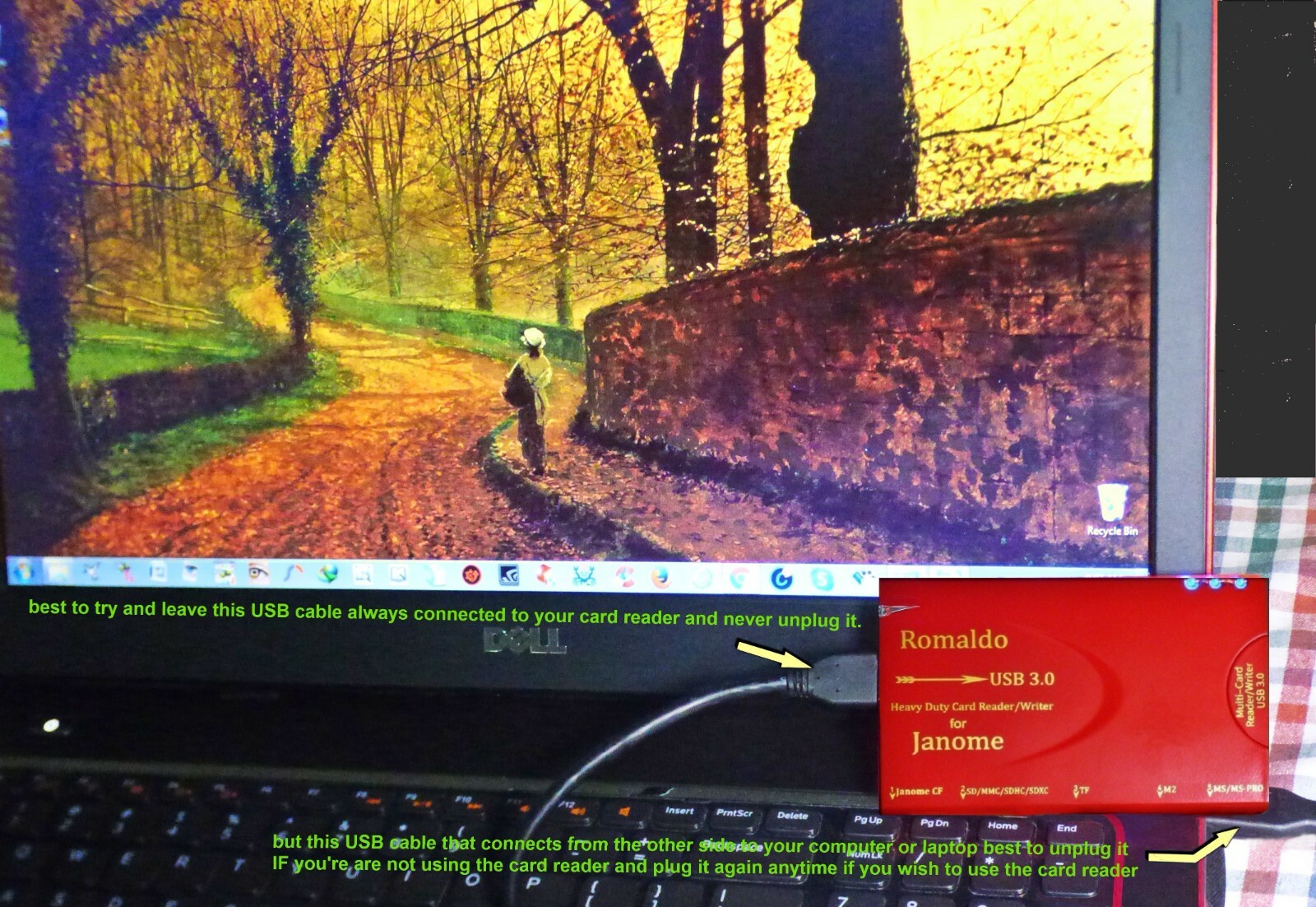 INT. SPECIAL JANOME PACKAGE: Card Reader/writer + Card Adapter + 2x CF ...