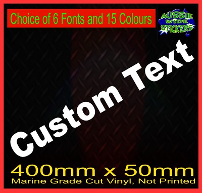 400mm CAR 4x4 Windscreen STICKER DECAL CUSTOM Vinyl Film Name Lettering ...