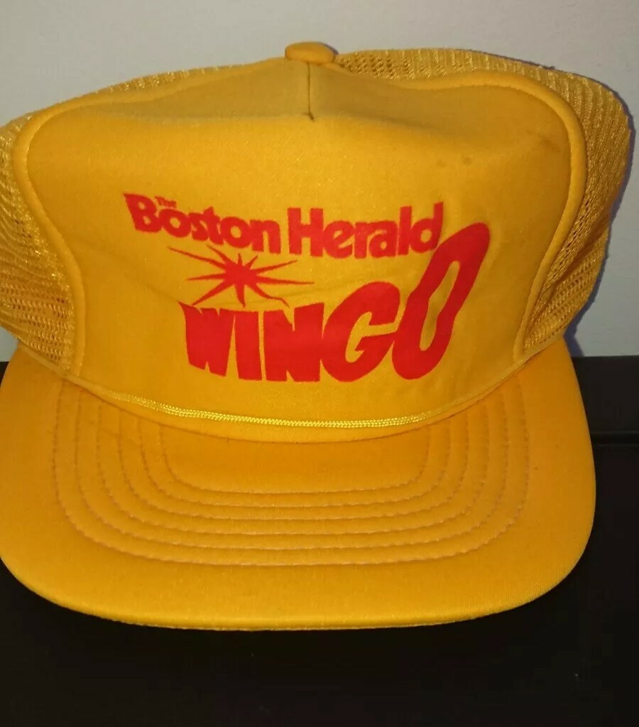 Boston Herald Newspaper Wingo Vintage Classic Snapbac… - Gem