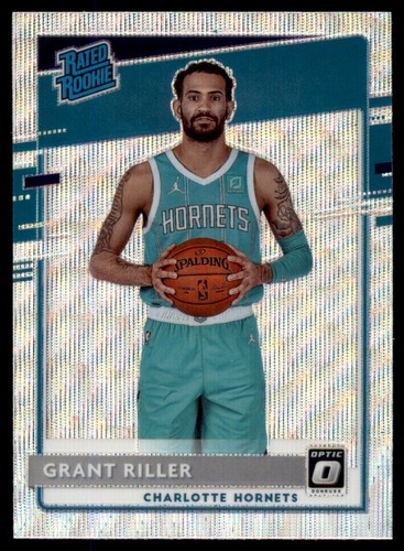 Grant Riller 2020-21 Donruss Optic Rookie Silver Wave Prizm Rated Card ...