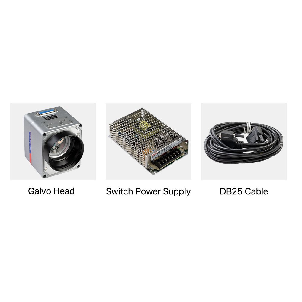 Fiber Laser Scanning Galvo Head 10mm Galvanometer Scanner & Power ...