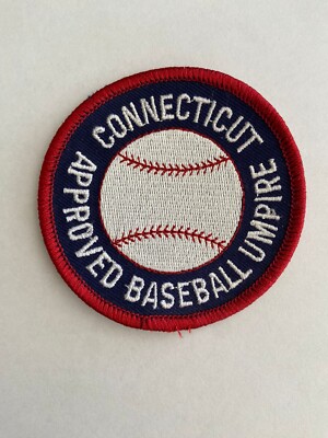 3" ROUND CONNECTICUT APPROVED BASEBALL UMPIRE EMBROIDERED PATCH IRON-ON ...