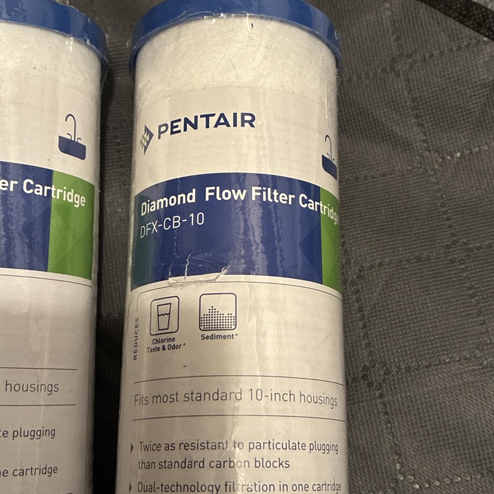 2PK Pentair 10 in. Replacement Under Sink DFX-CB-10 Diamond Flow Water ...