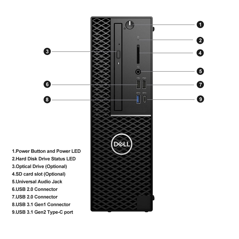 Dell Desktop Computer i7 8th PC 64GB RAM 1TB NVMe SSD Win 11 Pro Type-C ...