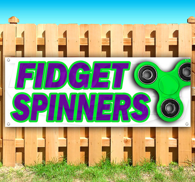 FIDGET SPINNERS Advertising Vinyl Banner Flag Sign 15" 18" 20" 24" 30 ...