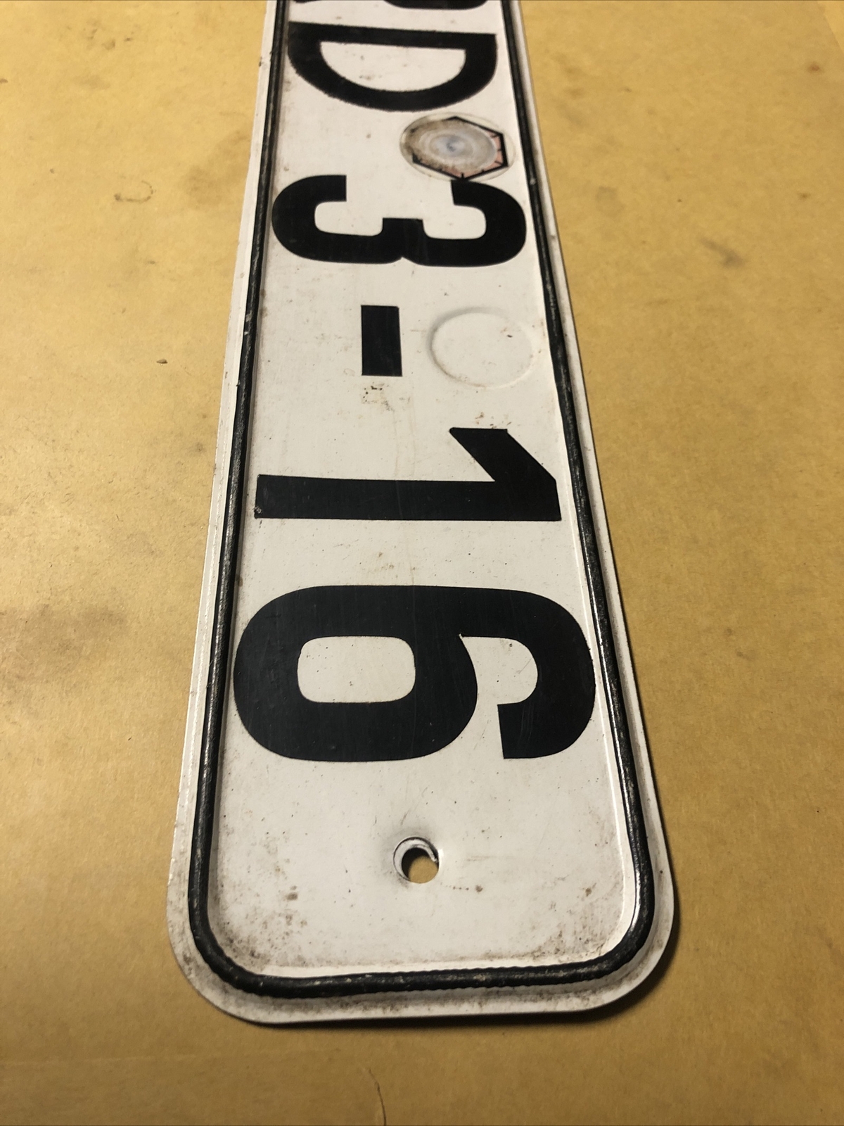 DDR Kennzeichen Nummernschild RRD 3-16 KFZ PKW o. Anhänger Nummern ...