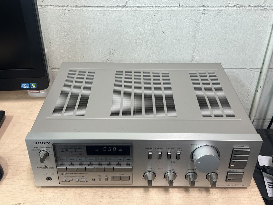SONY STR-V55 STEREO RECEIVER With MM/MC PHONO | eBay
