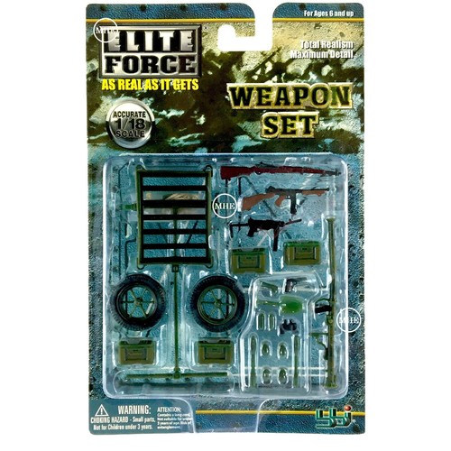 1:18 Blue Box Toys BBi Elite WWII US Army Weapon Set Airborne Cart ...
