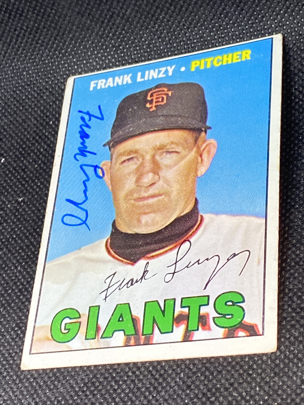 Frank Linzy Giants Signed Auto Autographed 1967 Topps Card #279 ~ COA ...