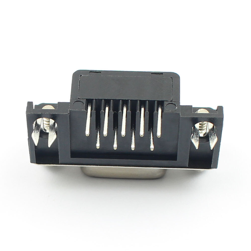 50Pcs D-SUB 9 Pin Female Right Angle PCB Connector 2 Rows DB9F Adapter ...