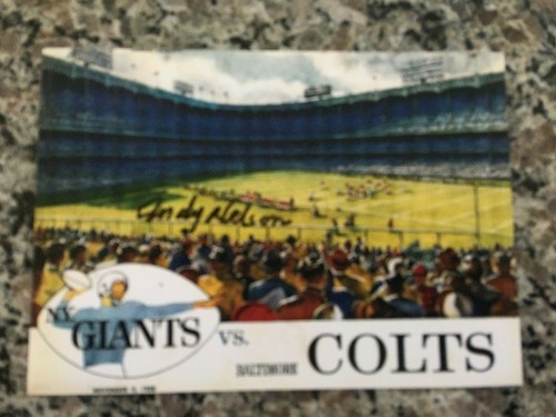 ANDY NELSON BALTIMORE COLTS 1958 NFL CHAMPIONS RARE SIGNED PHOTO | eBay