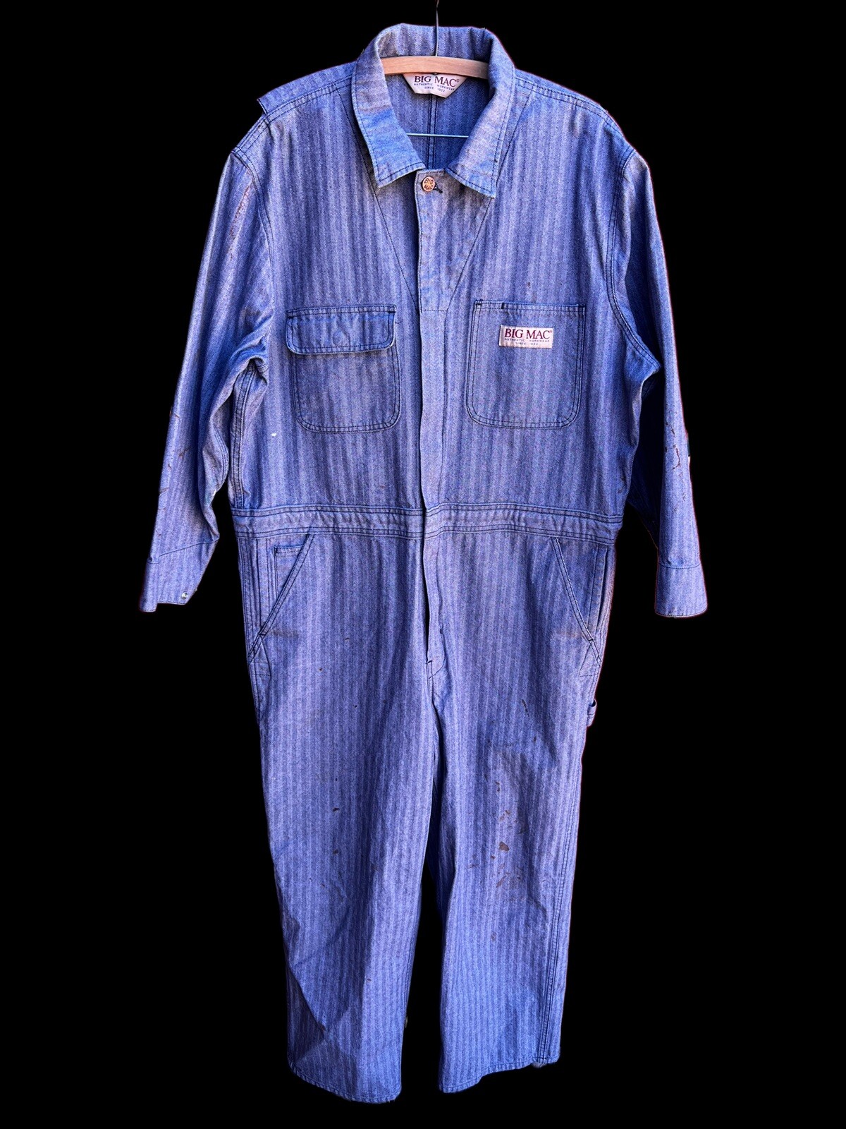 Vintage Pinstripe Big Mac Mens Coveralls Work Wear On… - Gem