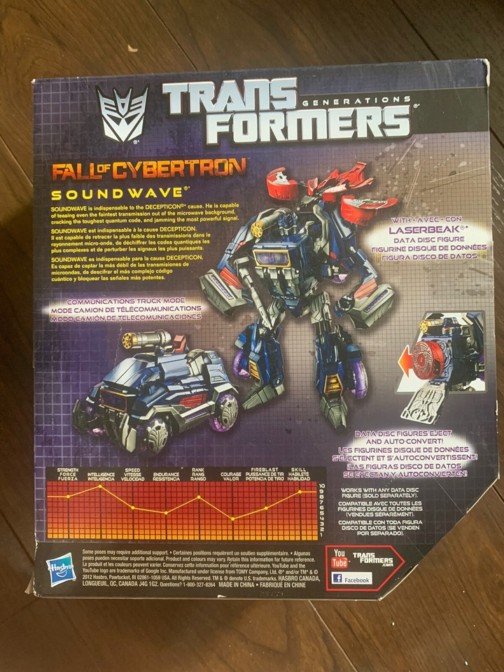 Soundwave Transformers Generations Fall Of Cybertron FOC Laserbeak NEW ...