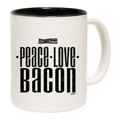 Peace Love Bacon GIFT BOXED Funny Mugs Novelty Coffee Mug Cup | eBay ...