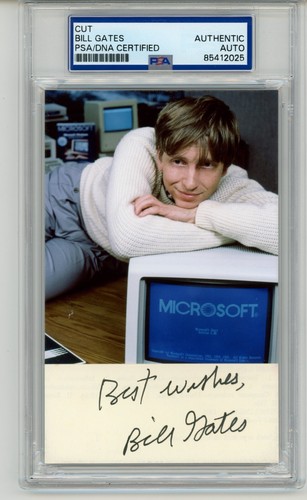 Bill Gates ~ Signed Autographed Authentic Signature Microsoft ~ PSA DNA ...