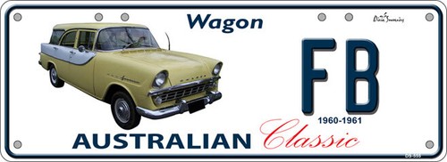 Holden FB STATION WAGON Number Plates GMH Licence Vanity Sign license ...