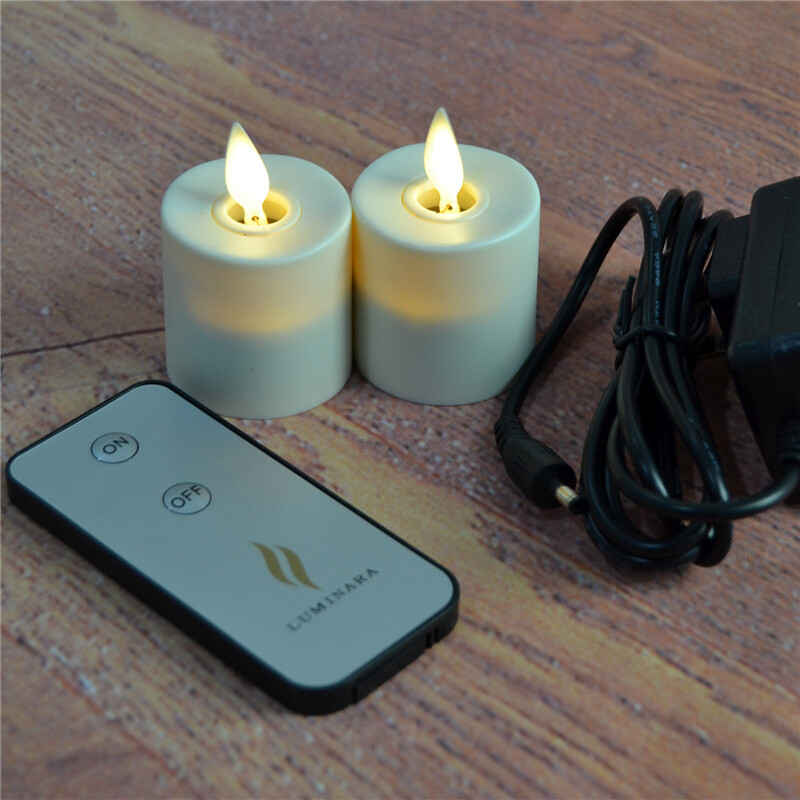 Luminara Tealight Candles 6" Luminara 3 Flame Indoor Pillar Candle